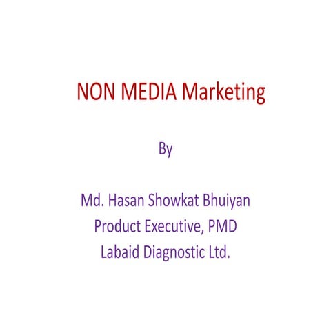 Non Media Marketing | PPTX