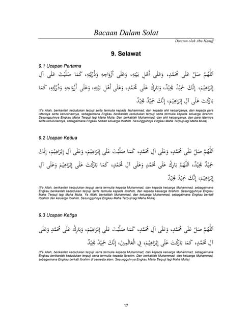 Bacaan Dalam Solat - 11. Salam | PDF