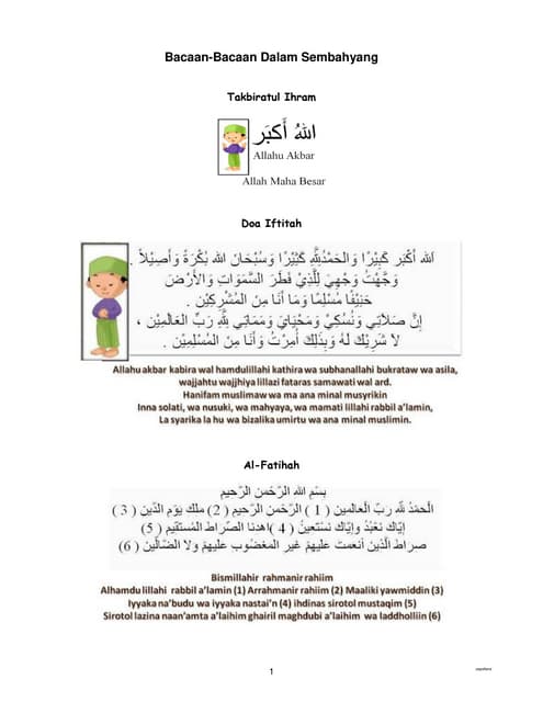 Cara melakukan solat lima waktu | DOCX