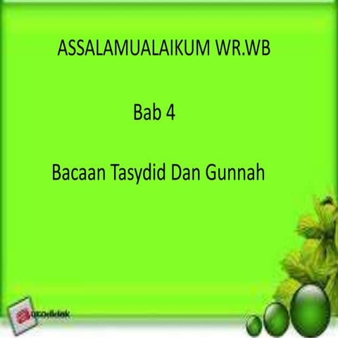 Bacaan tasydid dan gunnah | PPTX