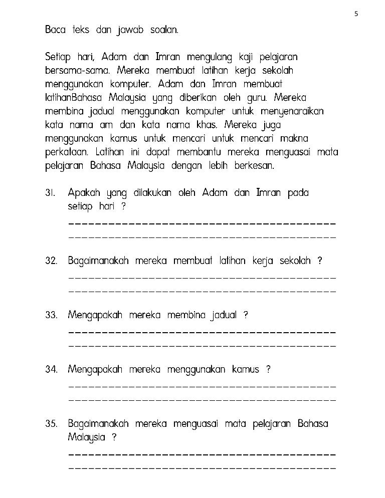 Baca teks dan jawab soalan