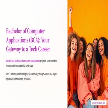 Bachelor of Computer Applications (BCA): Your Gateway to a Tech Career ...