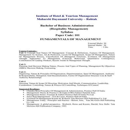 Bachelor of business aministration | PDF