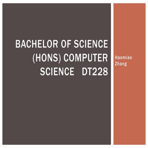 Bachelor of science (hons) computer science1 | PPTX