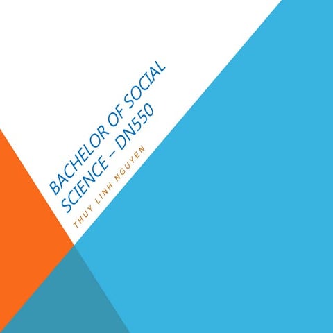 Bachelor of Social Science – DN550 at UCD | PPTX