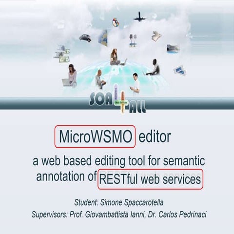 MicroWSMO editor - Bachelor's thesis presentation | PPT