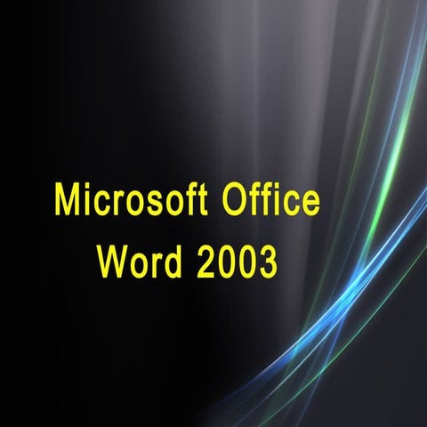[Bachkhoa-Aptech] Hướng dẫn sử dụng Microsoft Office Word 2003 | PPT