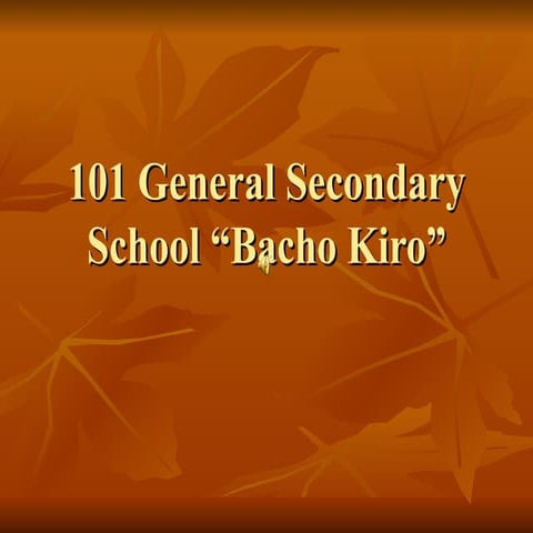 Bacho kiro school sofia | PPT