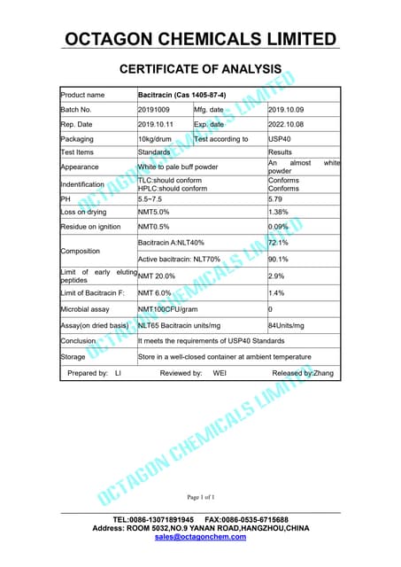 Polymyxin b sulfate coa | PDF
