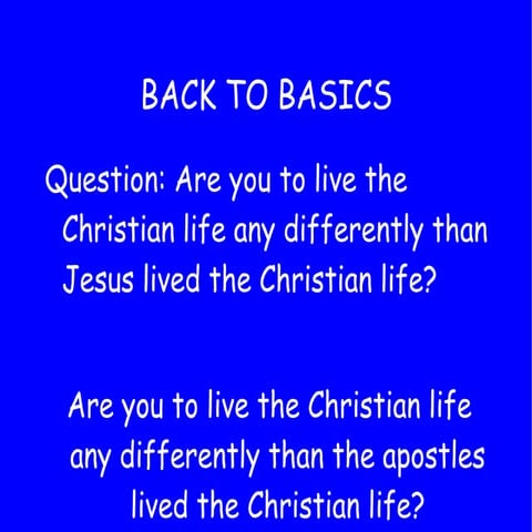 Back to Basics | PPT