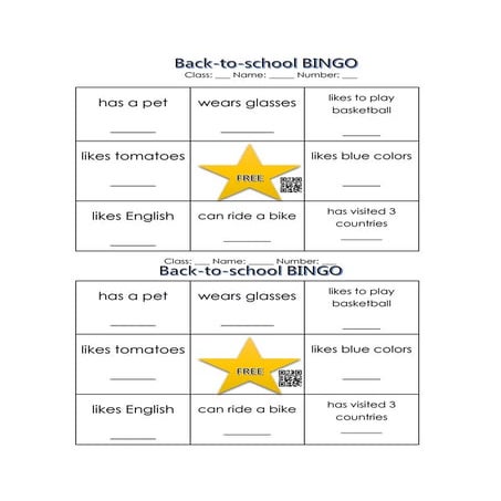 Back-to-School BINGO班級經營第一堂課 | PDF