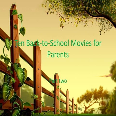 Back to-school movies for parents | PPTX