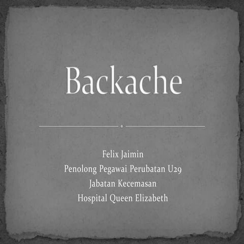 Backache | PPTX