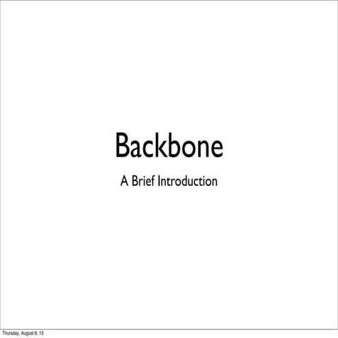 Backbone intro | PPT