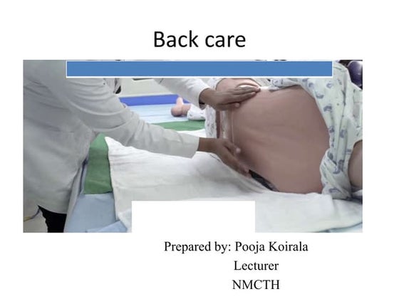 Back care procedure | PPTX