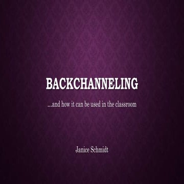 Backchanneling powerpoint | PPTX