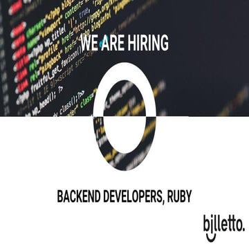 Backend developer, ruby | PPT
