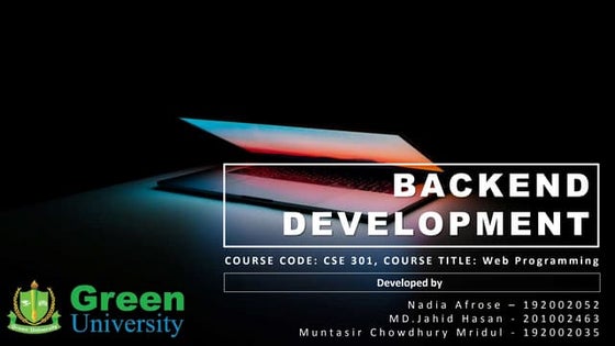 Backend Programming | PPTX