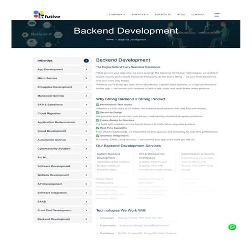 Backend Development in Dwarka, front end app development, | PDF