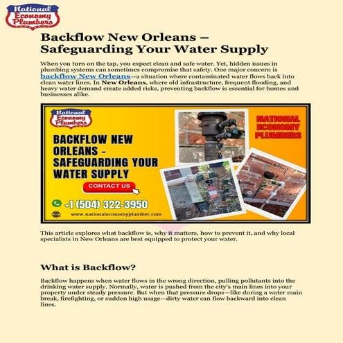 Backflow Preventor Its Importance and How It Safeguards Your Water ...
