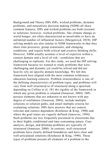 A Process For Solving Ill-Structured Problem Supported By Ontology And Software Tools | PDF ...