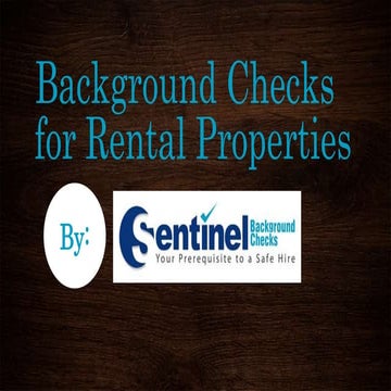 Background checks for Rental Properties | PPTX | Real Estate Renting ...