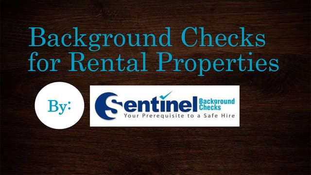 Sentinel background checks