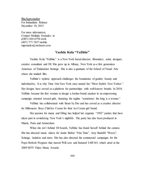 Backgrounder - Public Relations Defined Initiative