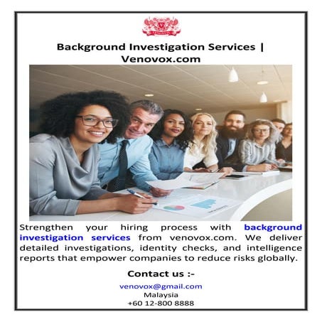 Background Investigation Services | Venovox.com