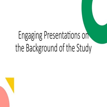 Background of the Study for Grade 12 students | PPTX