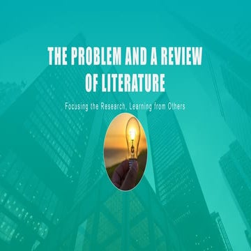 background of the study, statement of the problem, review of related ...