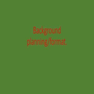 Background planning | PPT