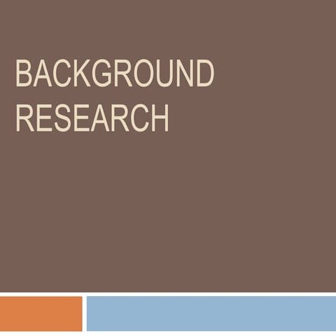 Background research | PPT