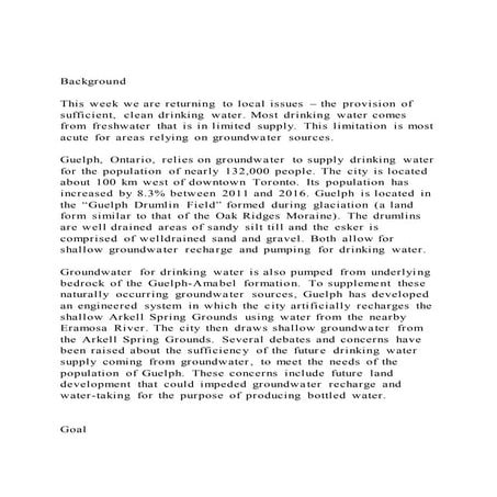 BackgroundThis week we are returning to local issues – the p | PDF