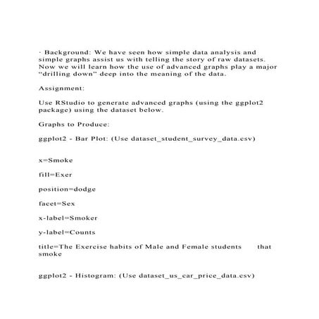 · Background We have seen how simple data analysis and simple g | PDF