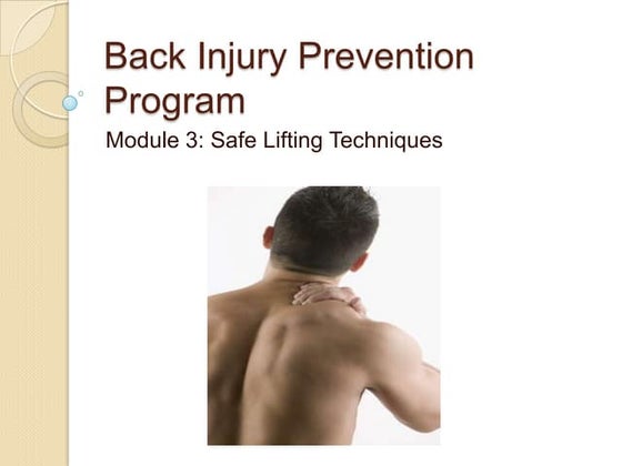 Back injury prevention program policy | PDF