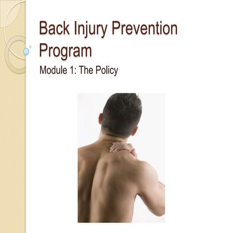 Back injury prevention program mod1 | PPT