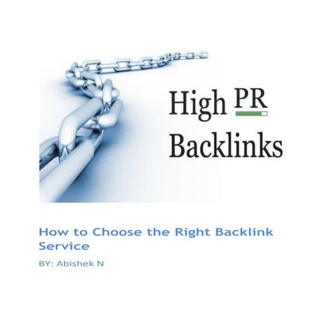 Backlink service | PDF