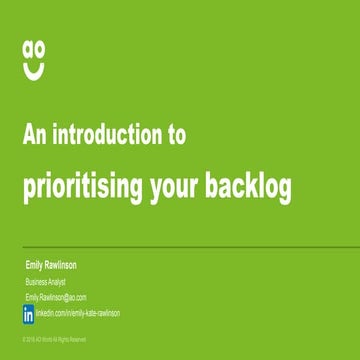 Backlog priortisation | PPTX