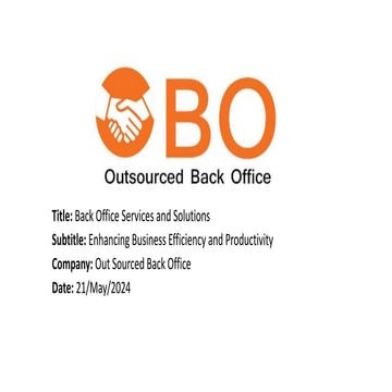 Back Office Outsourcing Services Company | PPTX