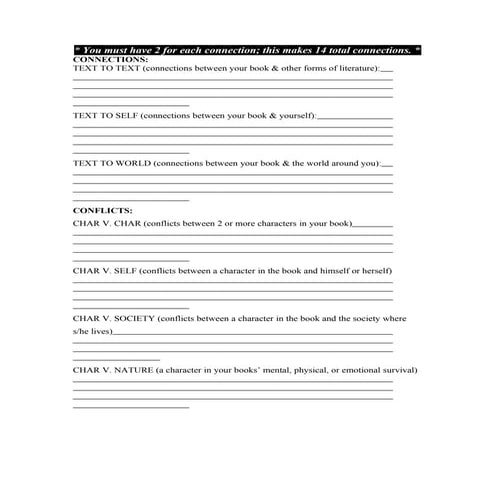 Back Of F R Graphic Organizers Connections N Conflicts | DOC