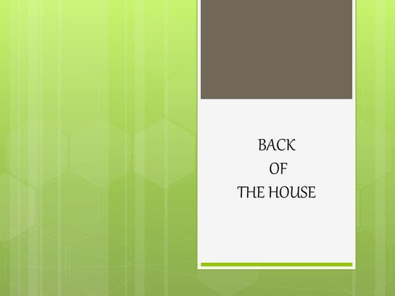 9 back of the house functions and staff (1) | PPT