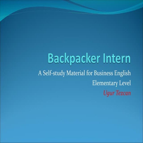 Backpacker intern | PPT