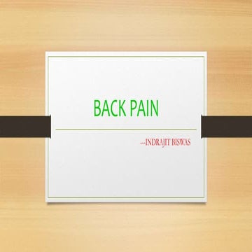 Back pain | PPTX