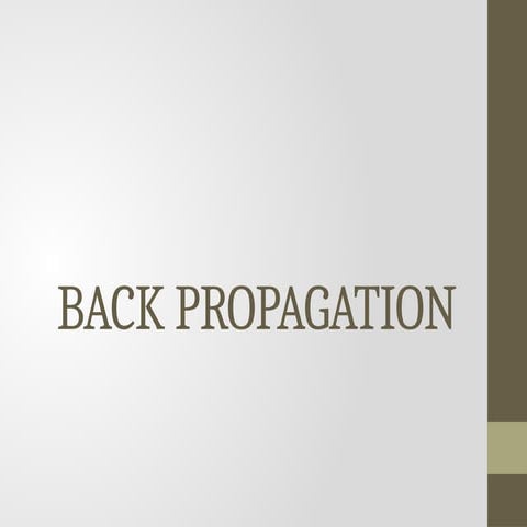 Back Propagation dan implementasinya dalam bahasa python | PPT