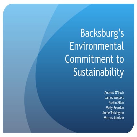 Backsberg’S Environmental Commitment | PPT