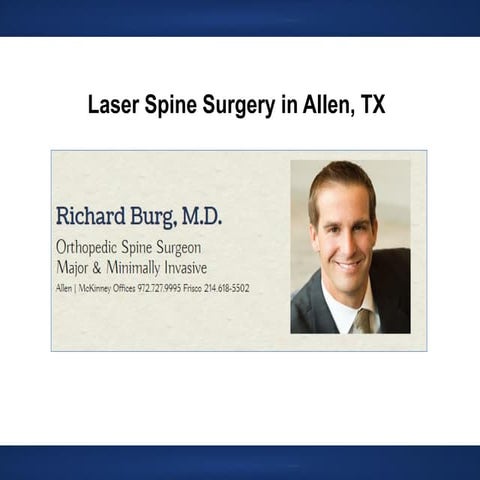 Laser Spine Surgery in Allen TX | PDF