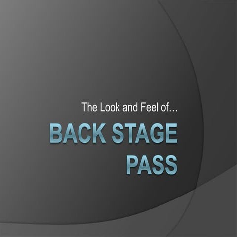 BackStagePass | PPTX