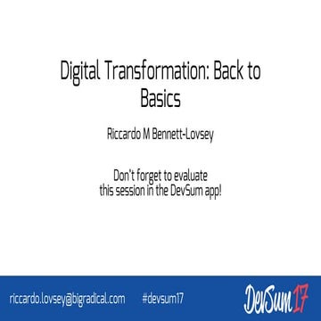 Digital Transformation: Back to Basics | PDF