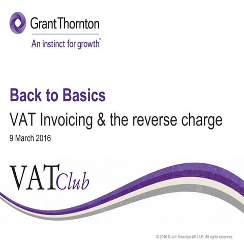 Back to Basics: VAT invoicing & the reverse charge | PDF